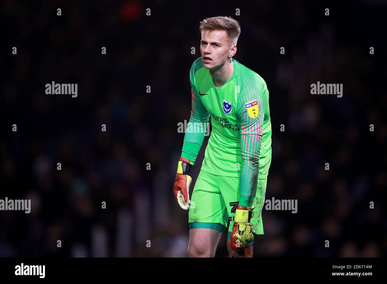 Portsmouth goalkeeper Alex Bass Stock Photo - Alamy