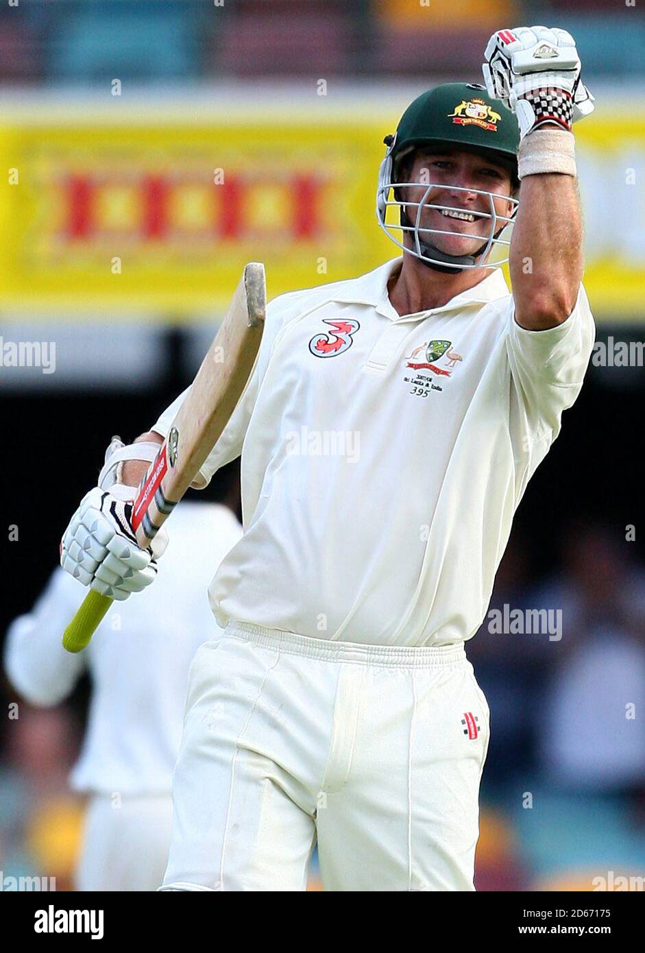 Australia's Phil Jaques celebrates his century during day one of the ...