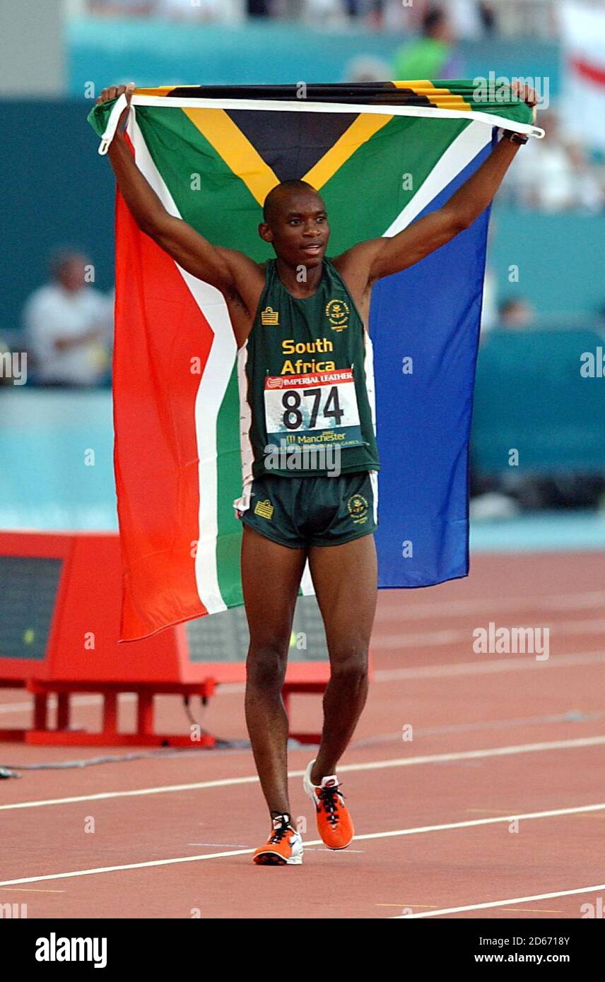South Africa's Mbulaeni Mulaudzi winner of the mens 800m final Stock ...