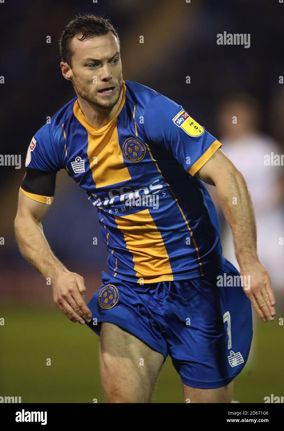 Shrewsbury Town's Shaun Whalley Stock Photo - Alamy