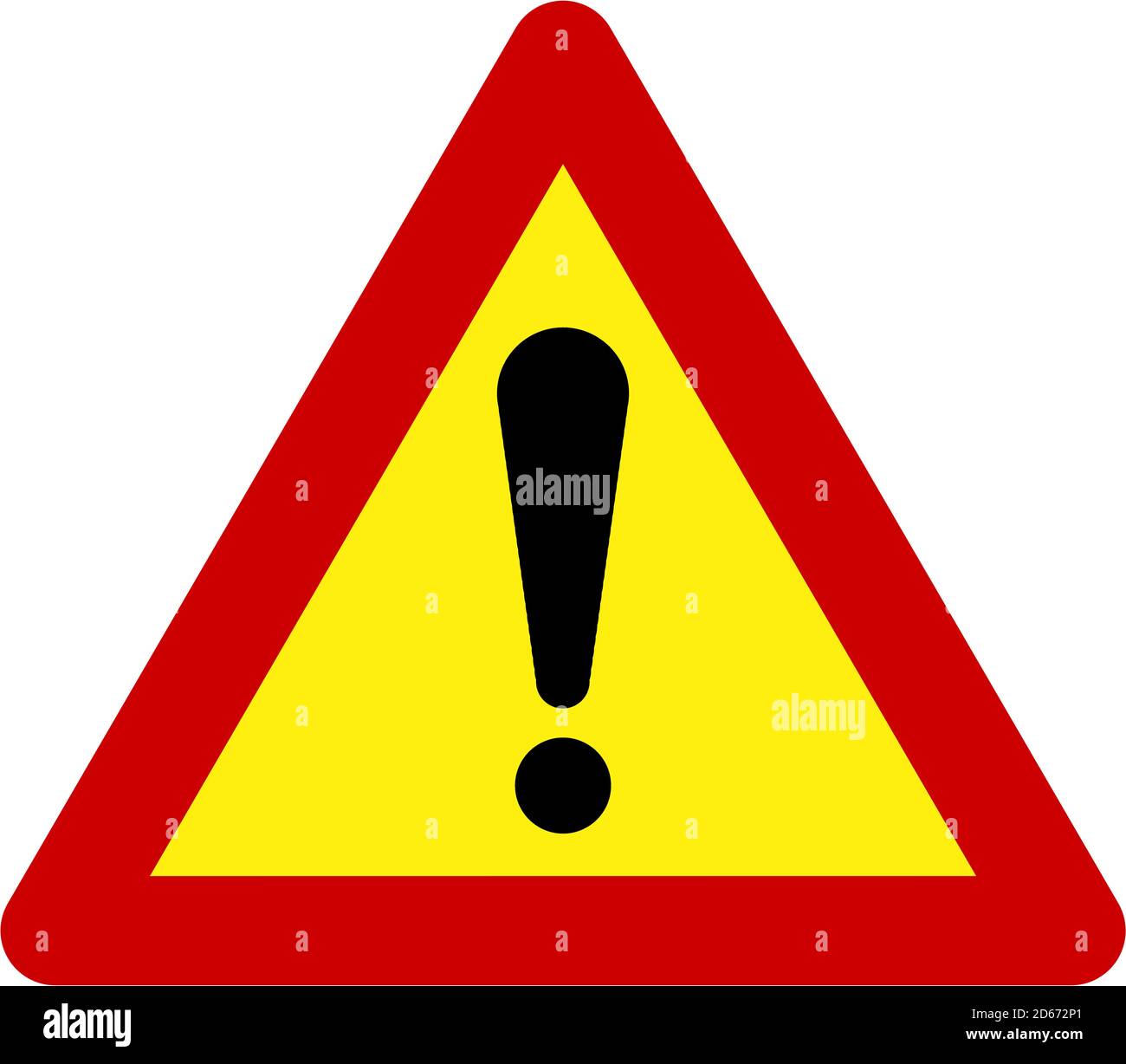 Warning sign with exclamation mark symbol Stock Photo - Alamy