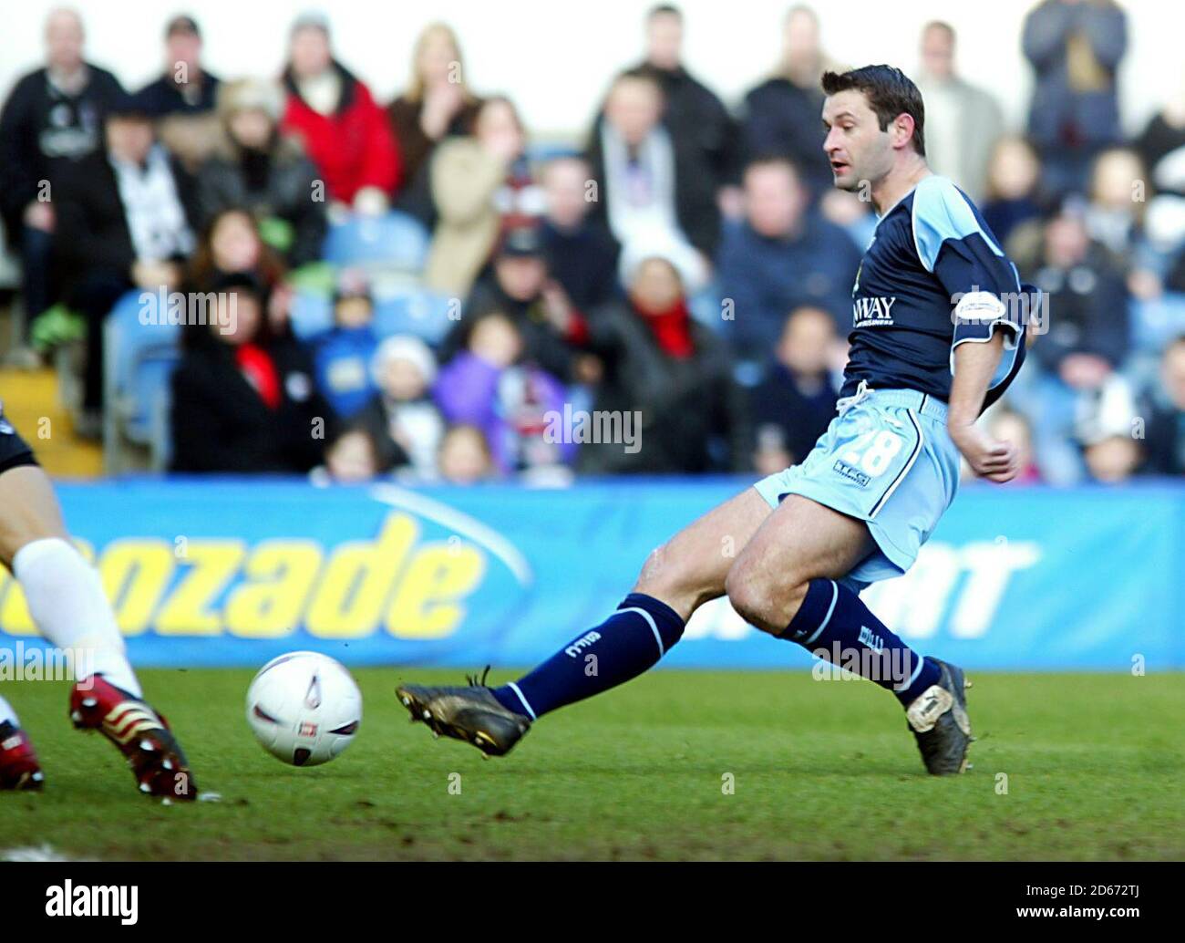 Burnley's Alan Moore scores the opening goal against Fulham Stock Photo ...