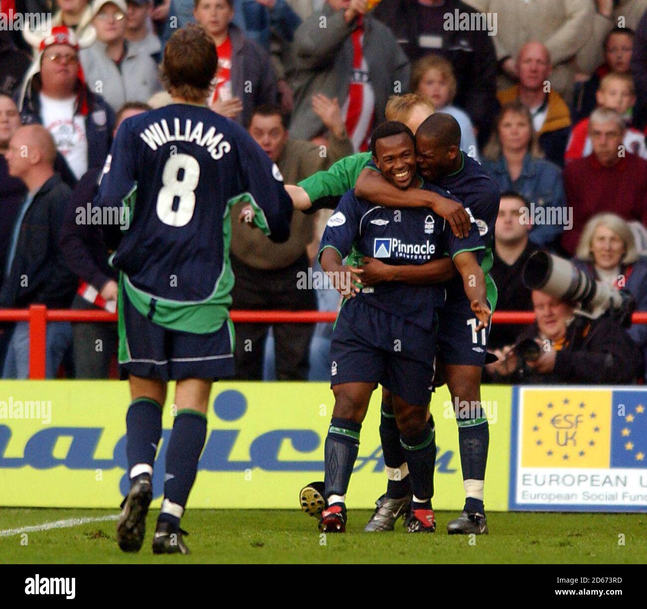 Nottingham forests david johnson celebrates hi-res stock photography ...
