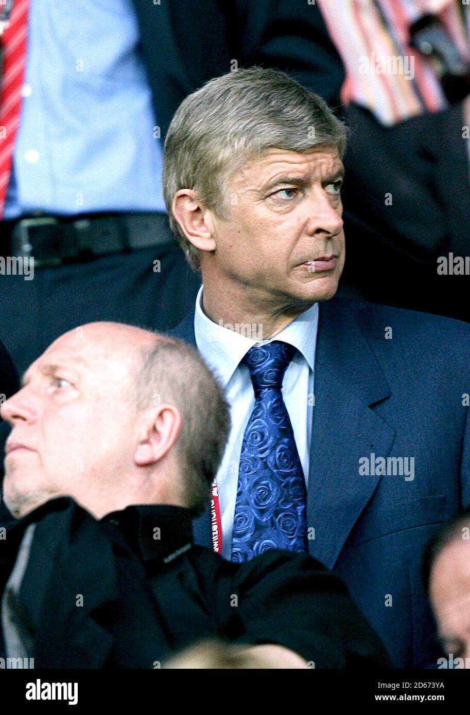Arsenal manager Arsene Wenger in the stands Stock Photo - Alamy