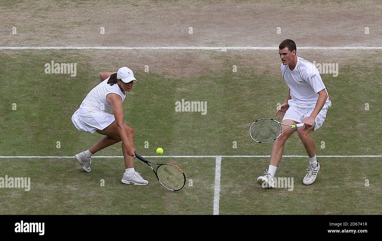 Great Britain's Jamie Murray with his mixed doubles partner Liesel ...