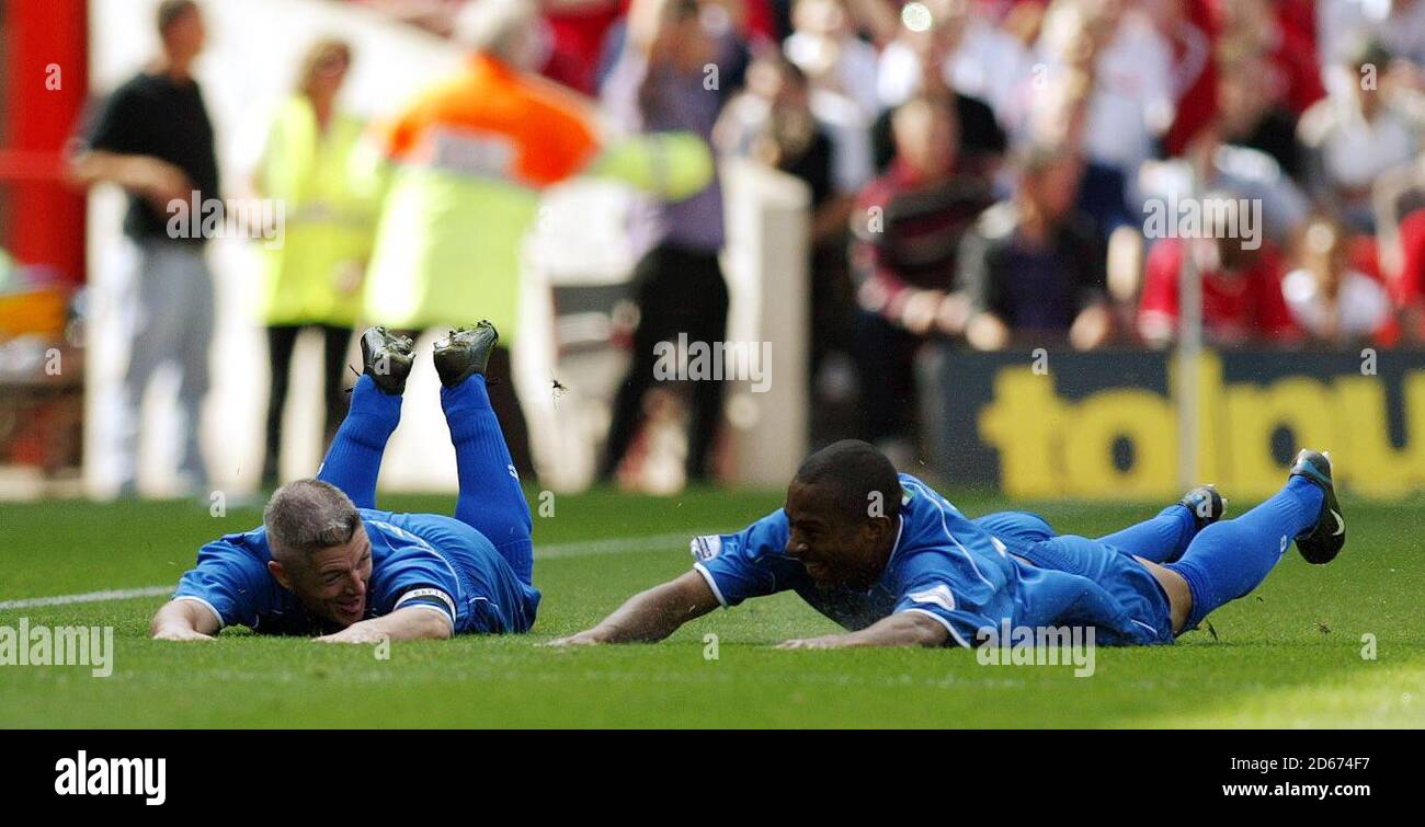 Cardiff City's Graham Kavanagh celebrates his goal with a dive with ...
