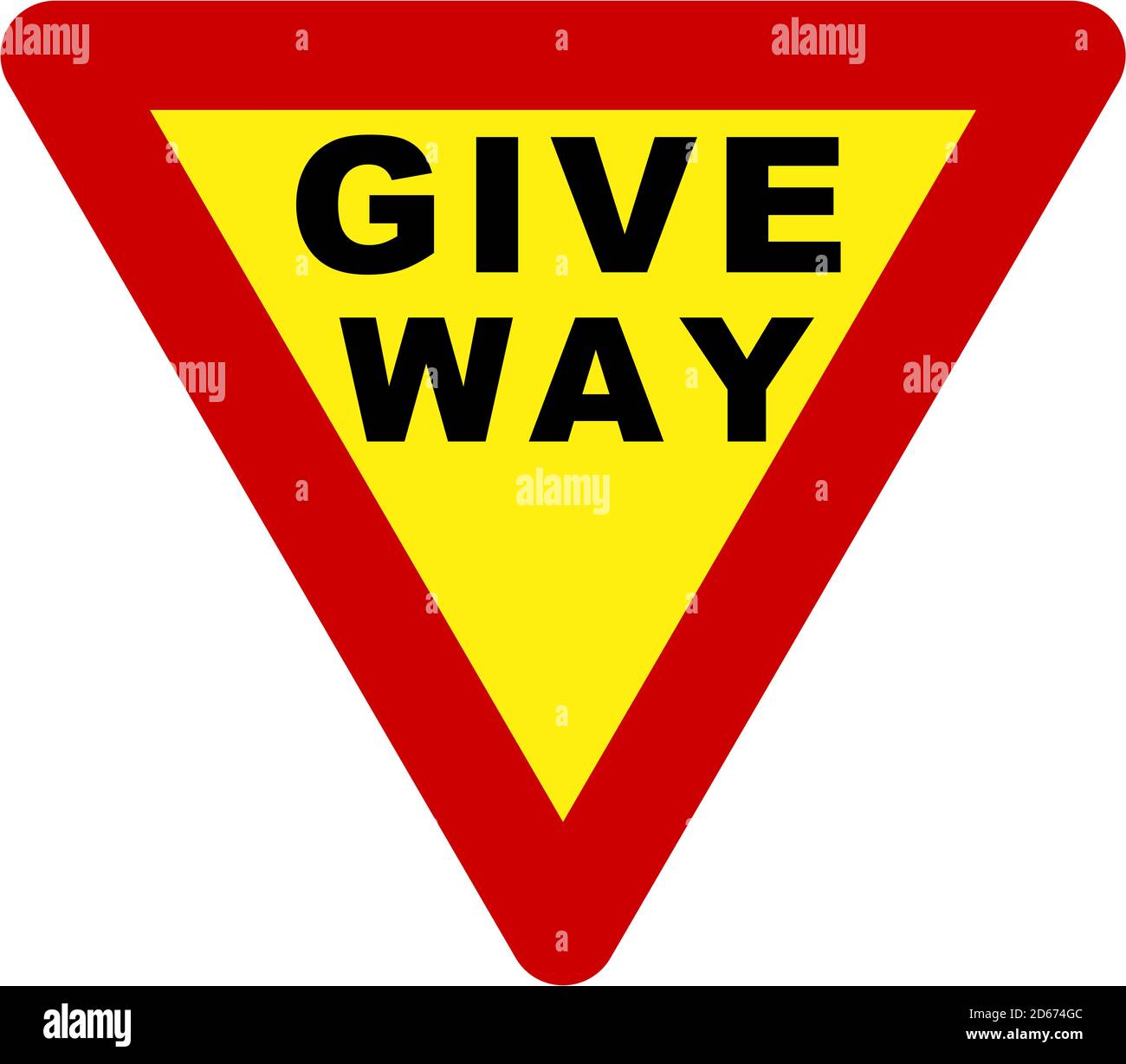 Blank triangular warning sign hi-res stock photography and images - Alamy