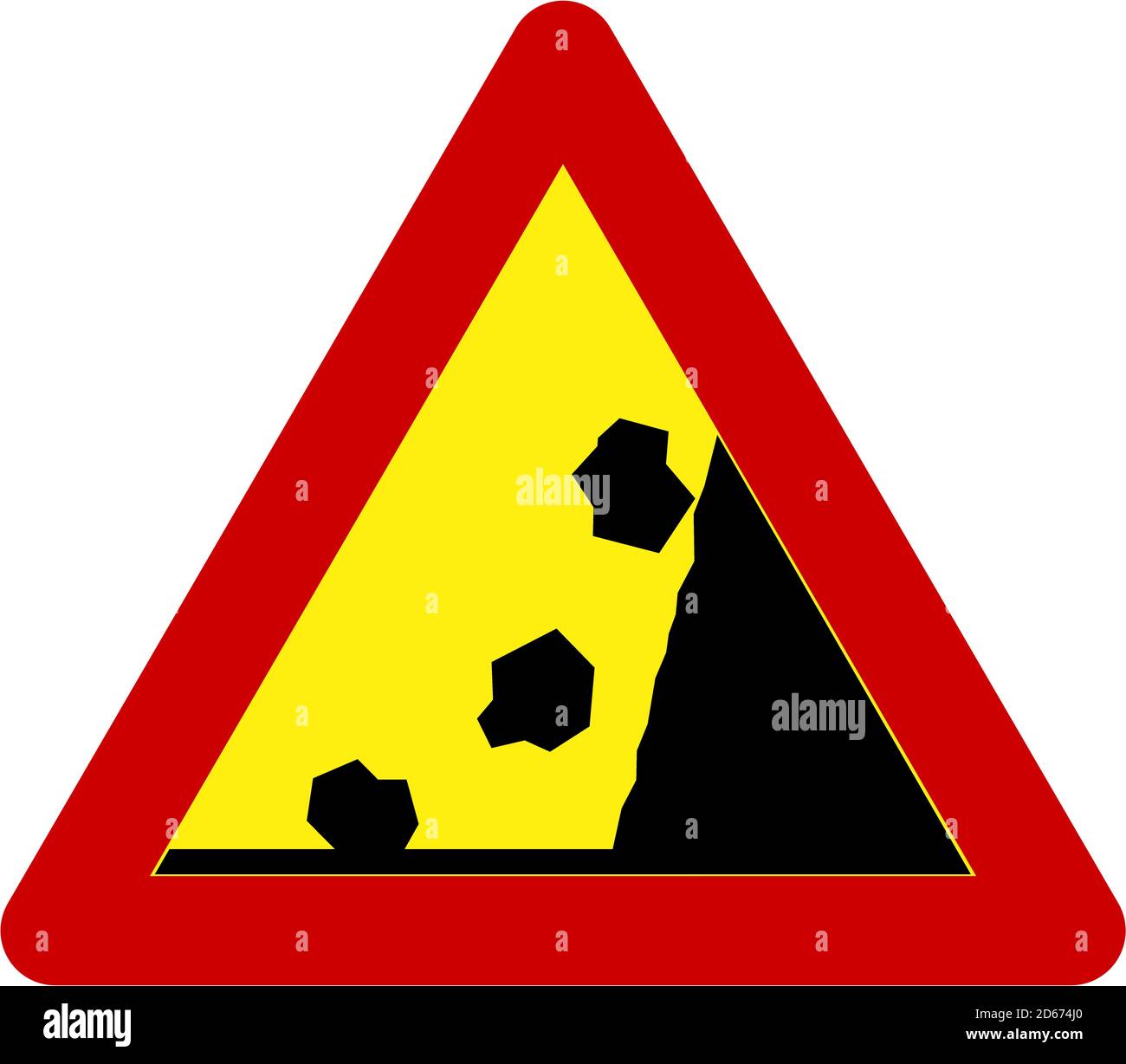 Falling Rocks Road Sign