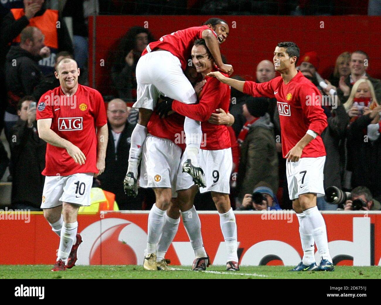 Manchester United's Dimitar Berbatov (no.9) celebrates scoring the ...