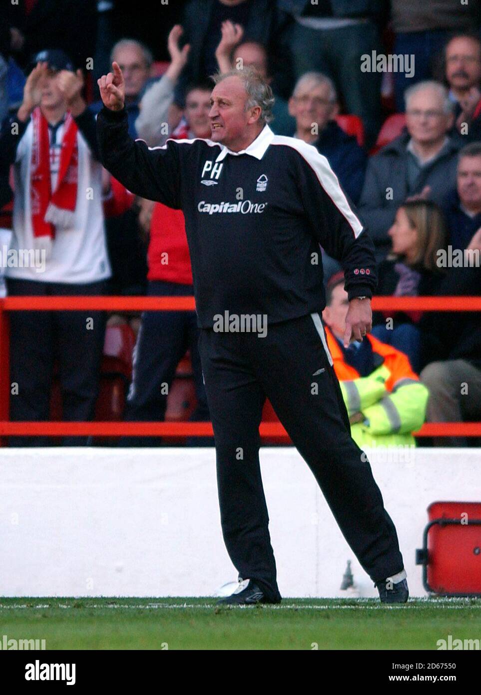 Nottingham Forest's manager Paul Hart urges his team forward Stock ...