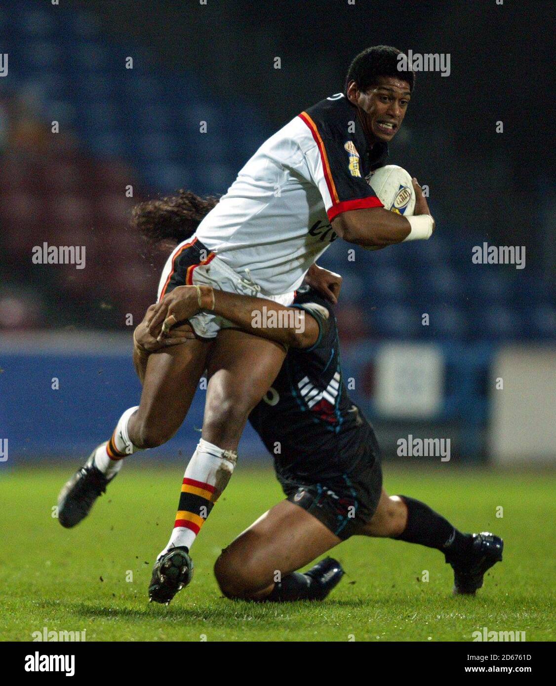 Bradford Bulls' Leon Pryce and Penrith Panthers' Tony Guluvao Stock ...