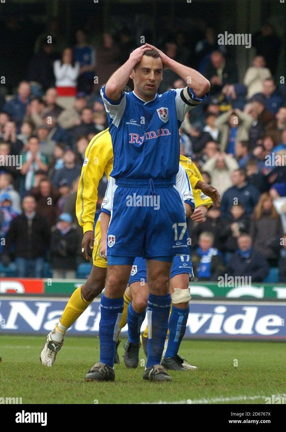 Millwall's Kevin Muscat stands dejected after missing a penalty Stock ...