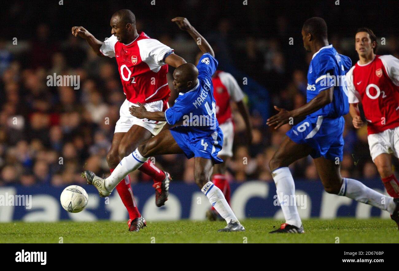 Chelseas claude makelele and arsenals patrick vieira hi-res stock ...