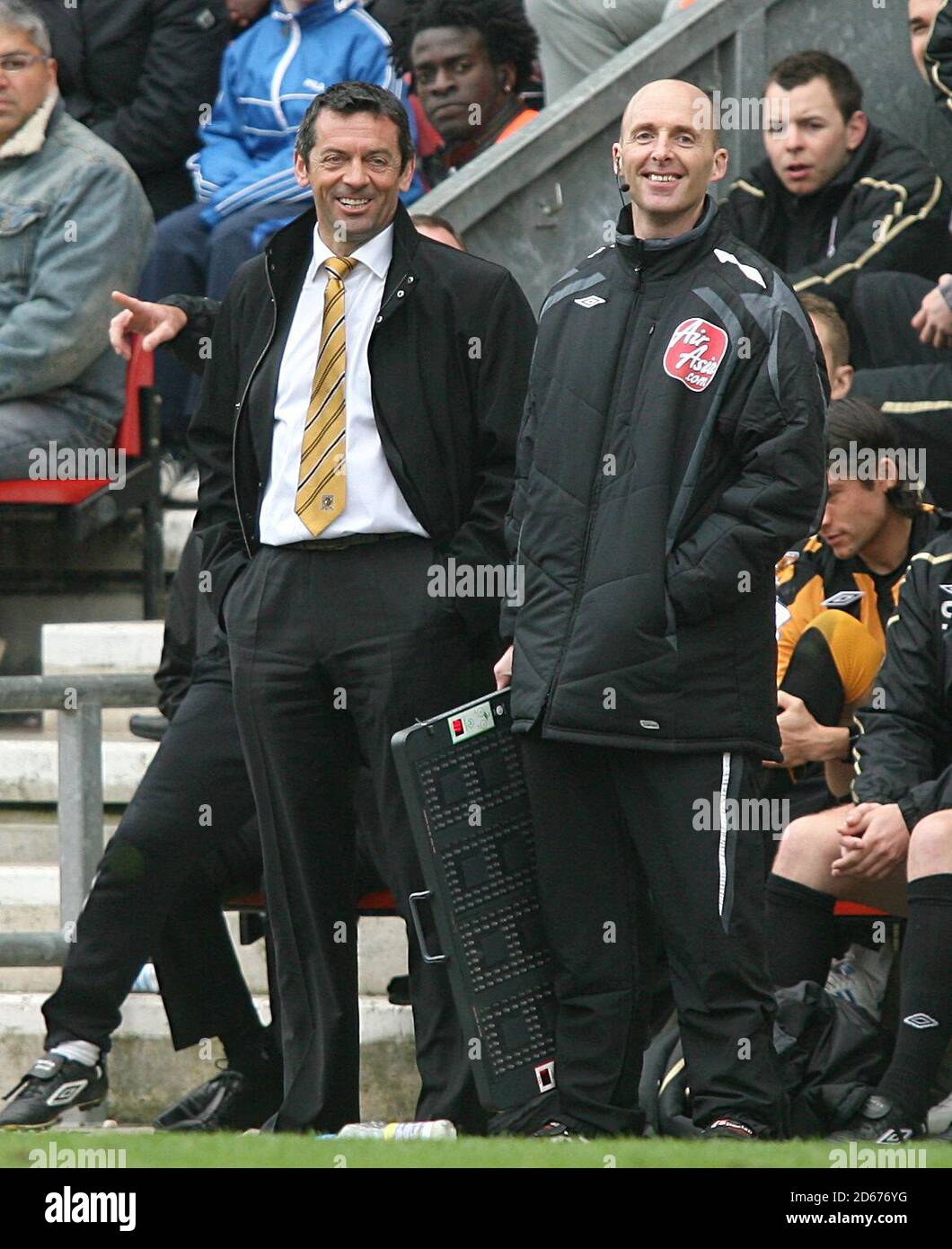 Hull City's manager Phil Brown on the touchline Stock Photo - Alamy