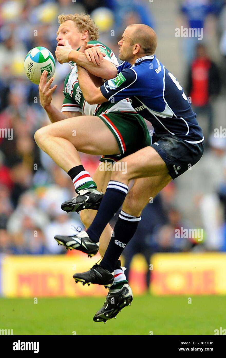 Leicester Tigers' Scott Hamilton and Leinster's Chris Whitaker Stock ...