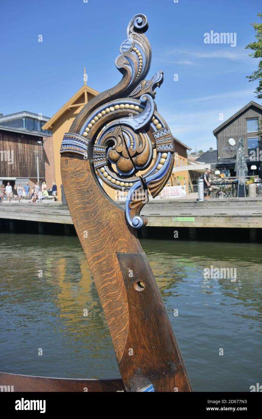 Saga Oseberg replica Viking Long Boat in Tonsberg, Norway Stock Photo - Alamy
