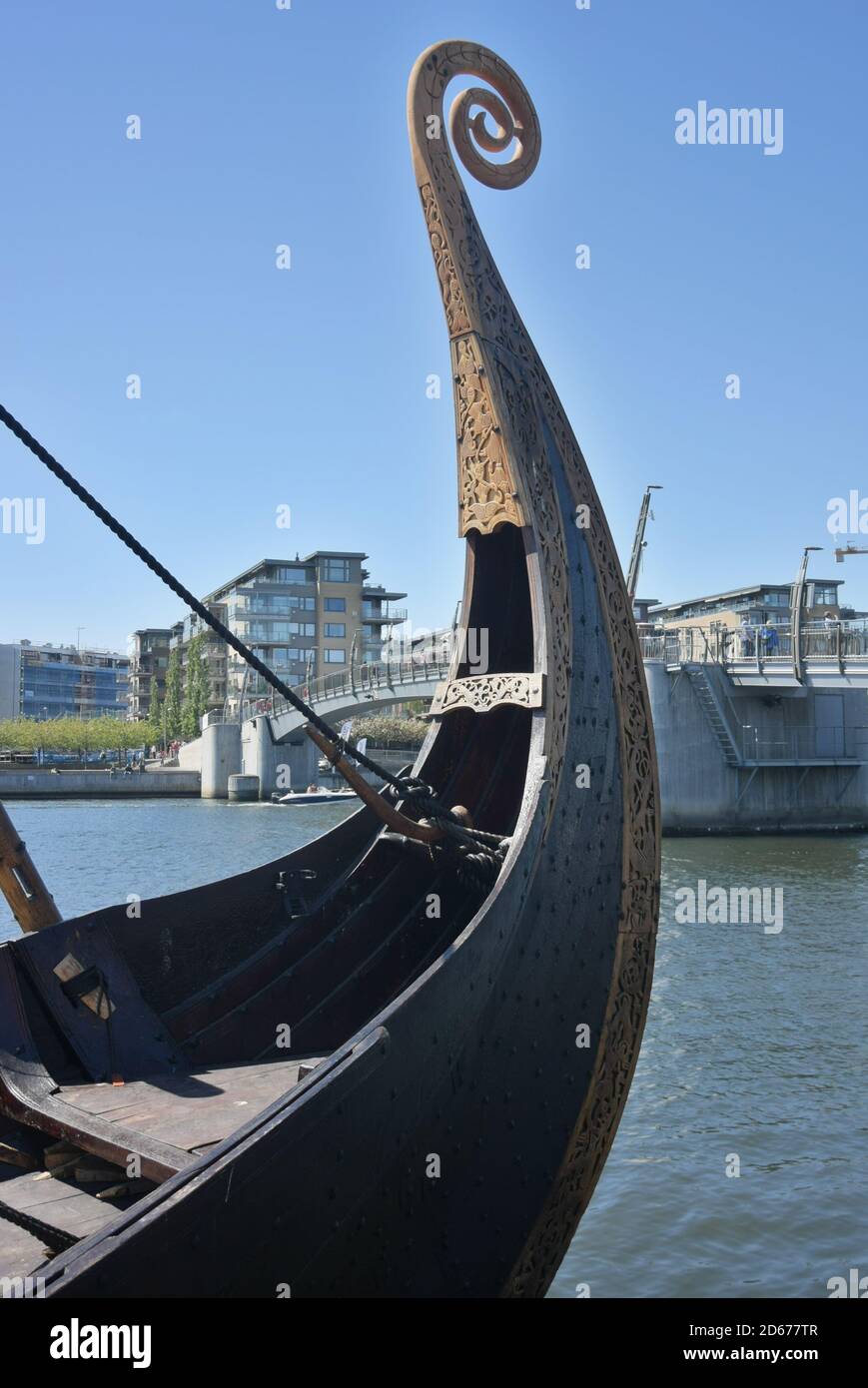 Saga Oseberg replica Viking Long Boat in Tonsberg, Norway Stock Photo - Alamy