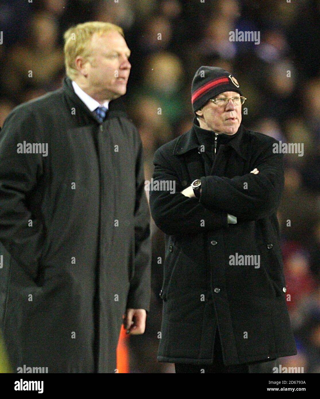 Manchester United manager Alex Ferguson (right) and Birmingham City ...