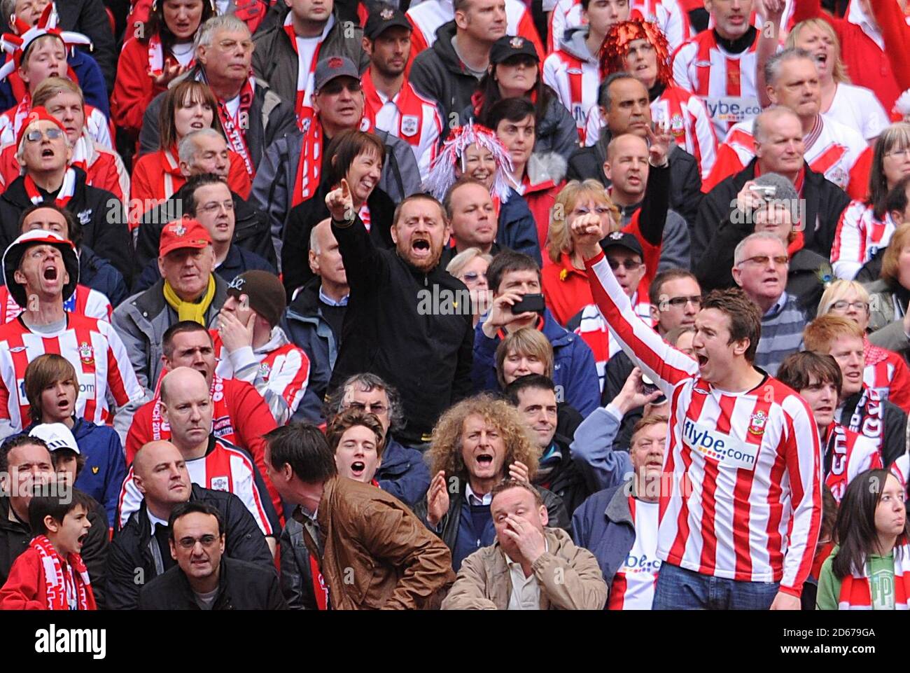 Southampton fans in the the stands Stock Photo - Alamy