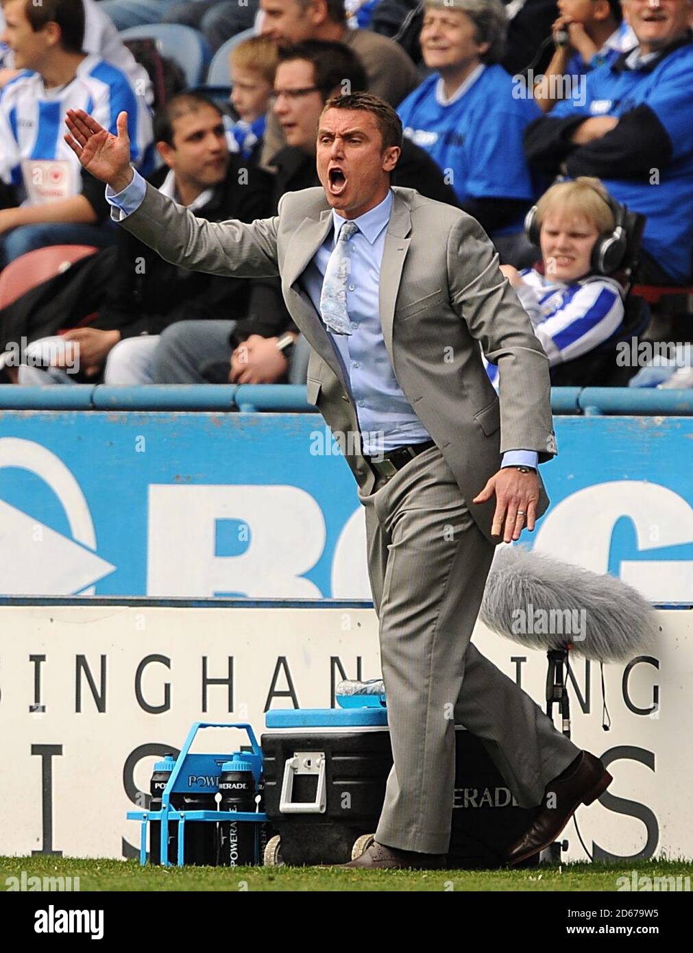 Huddersfield Town manager Lee Clark on the touchline Stock Photo - Alamy