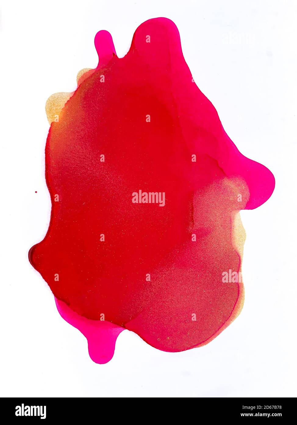 Watercolor Pink With Gold Splash. Alcohol Ink Texture. Abstract ...