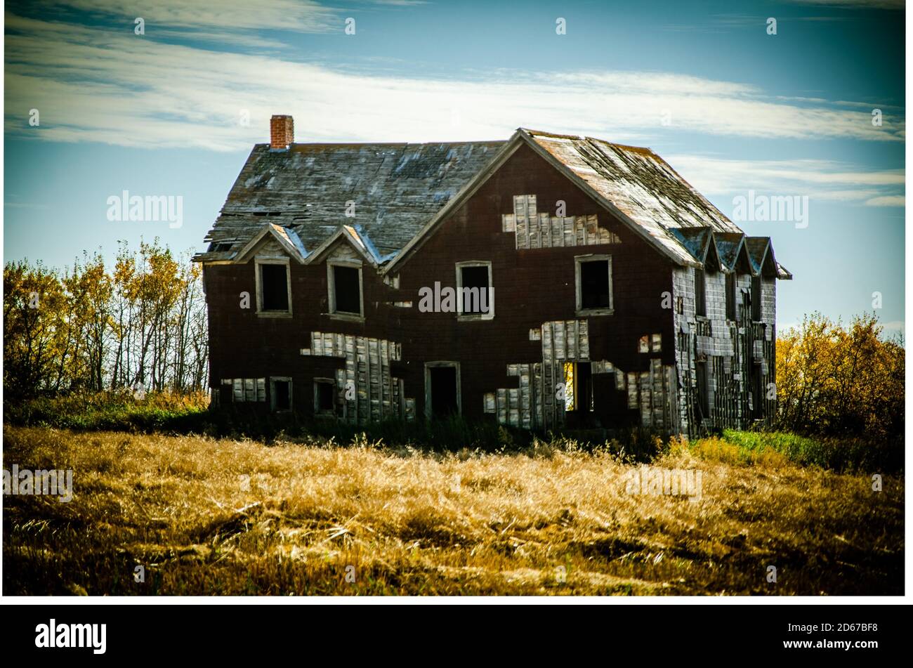 Old rural house in the field Stock Photo - Alamy