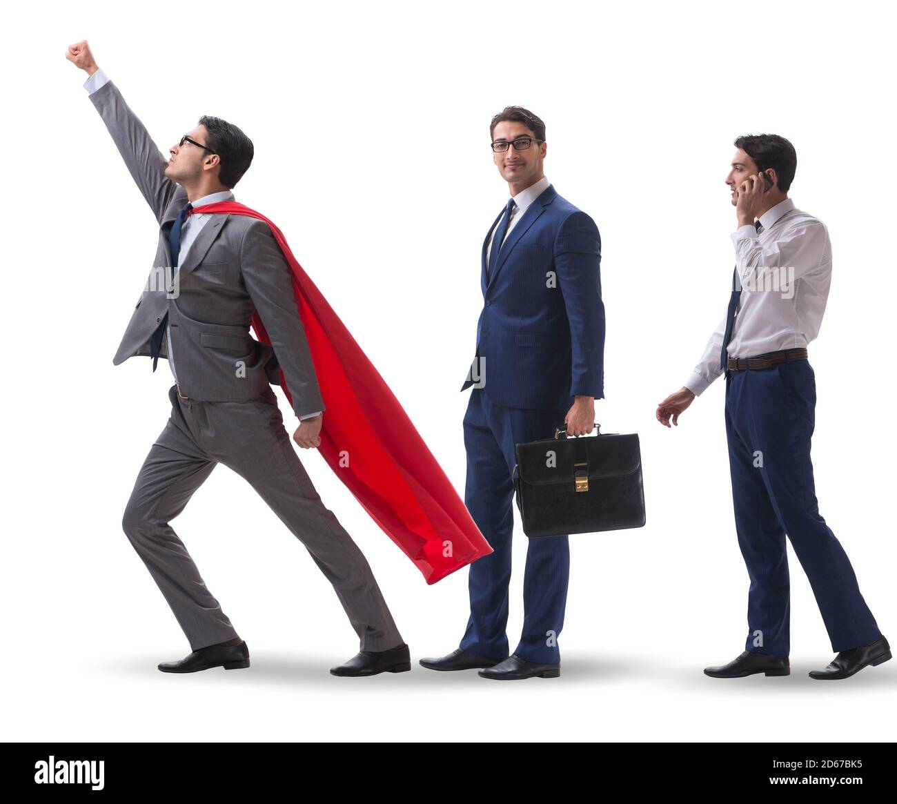 The business concept with man progressing through stages Stock Photo ...