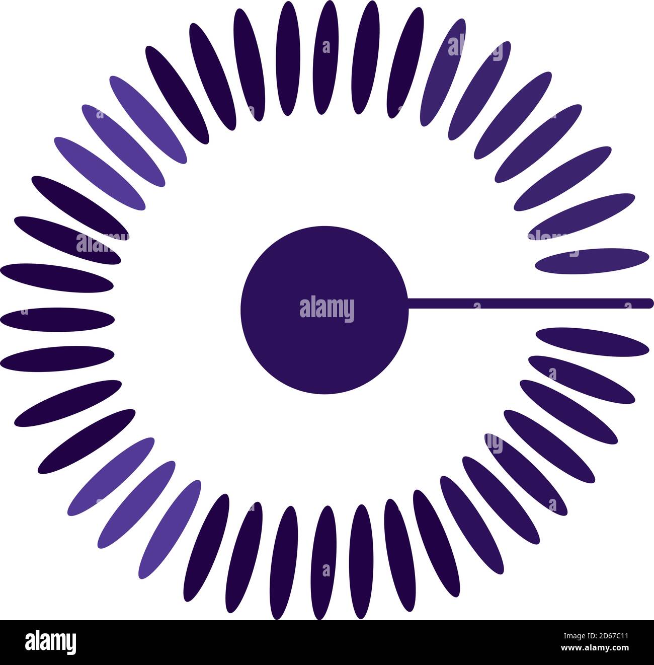 dotted radial abstract texture isolated white background vector ...