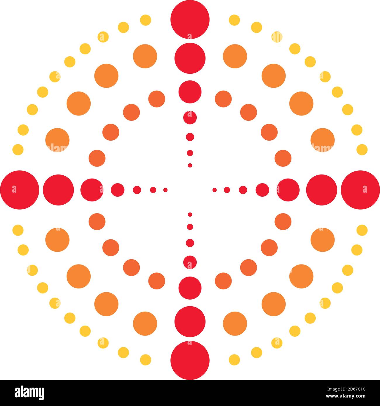 dots shape focus isolated white background vector illustration Stock ...