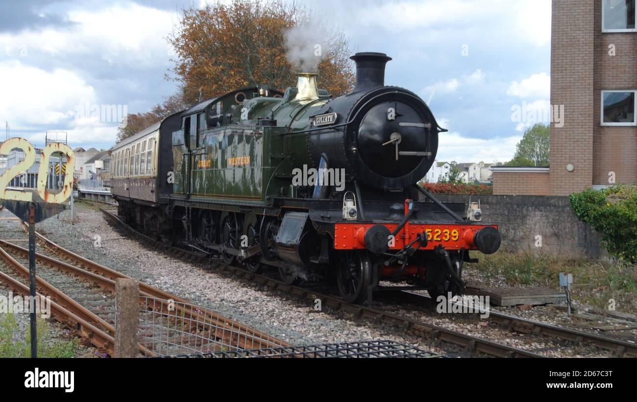 Steam locomotive 5329 Goliath operating as part of Dartmouth Steam ...