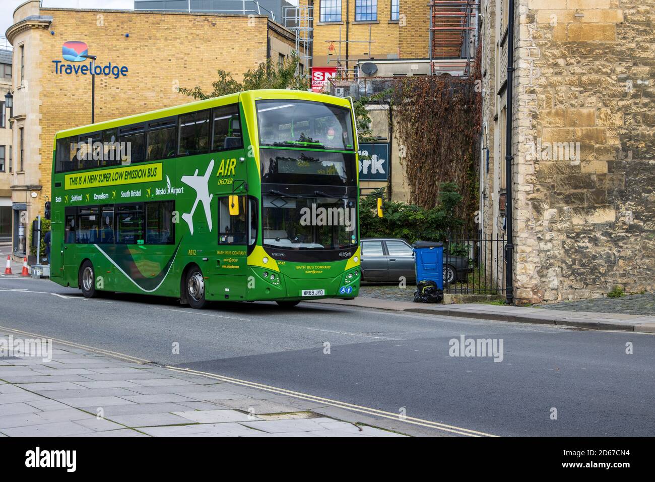 A 2020 Volvo Air Decker Bus, Reg No: WR69 JYO, in Bath city centre ...