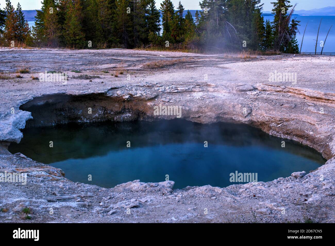 Surging Spring at West Thumb Geyser Basin, Yellowstone National Park ...