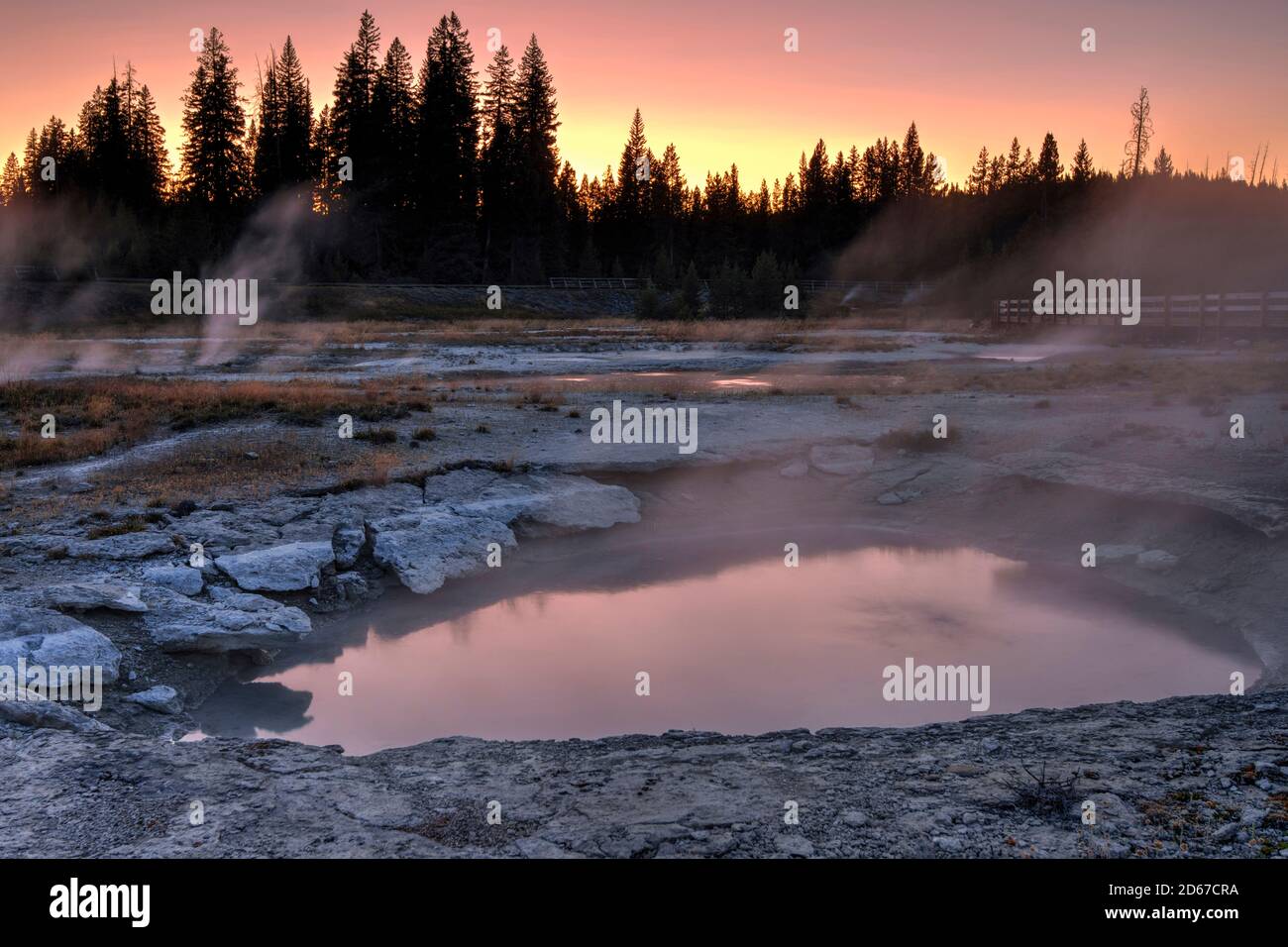 Collapsing Pool at West Thumb Geyser Basin, Yellowstone National Park ...