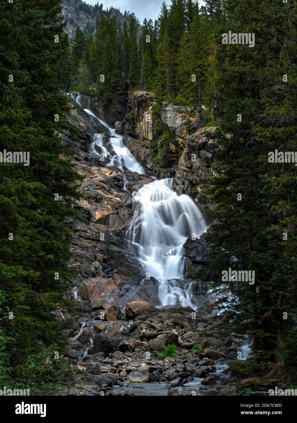 Hidden Falls, Grand Teton National Park, Wyoming, USA Stock Photo - Alamy