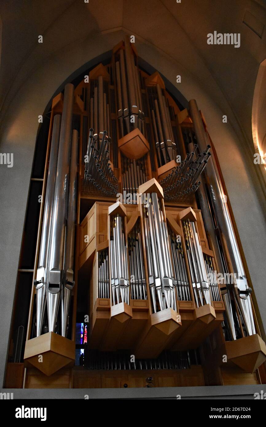 The Klais Organ, a pipe organ in Hallgrimskirkja Church, Reykjavik ...