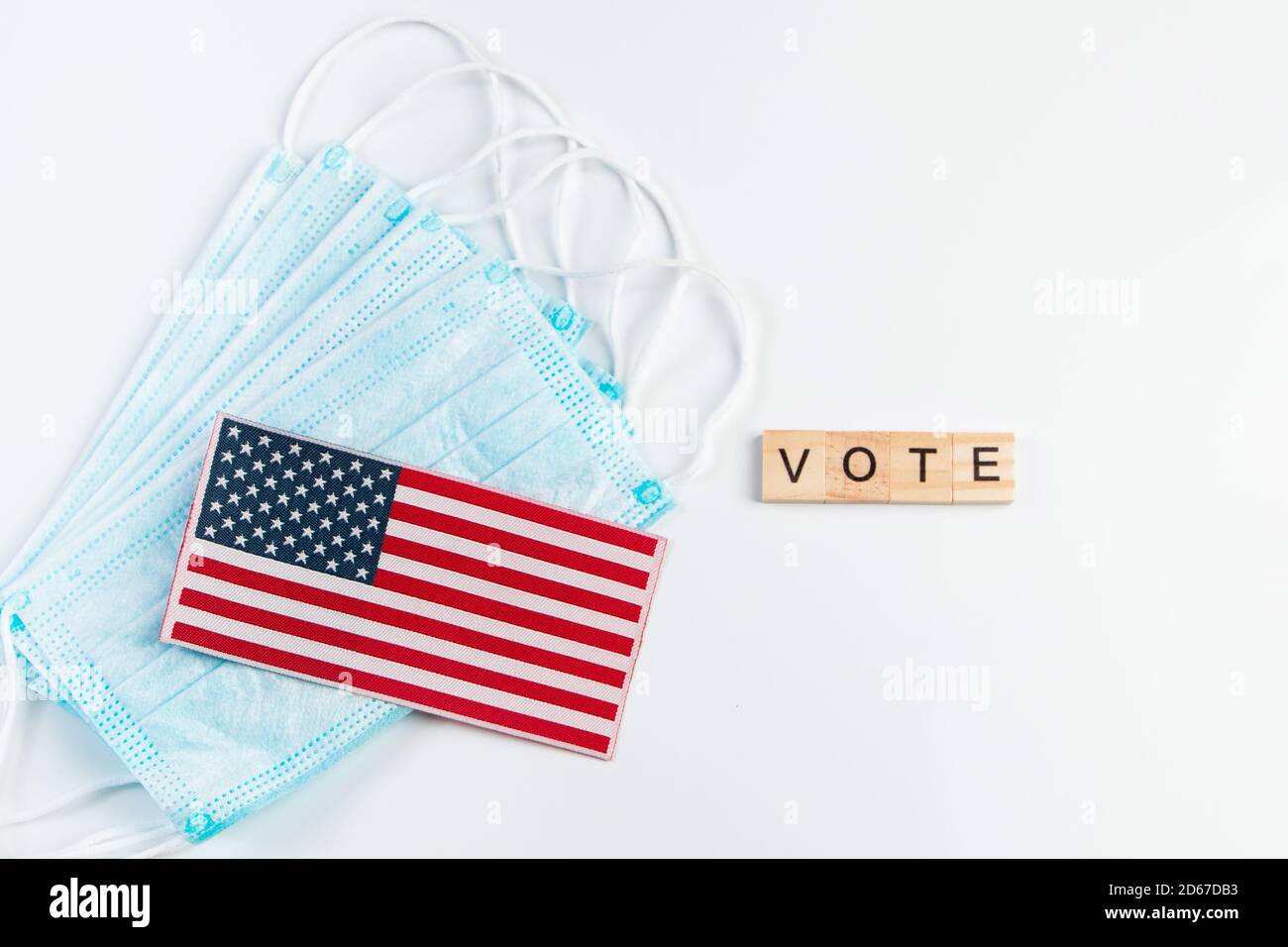 Vote now. Voting concept for the November 3 elections. Medical ...