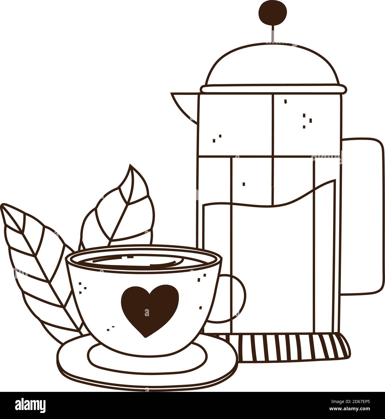 French Press Illustration