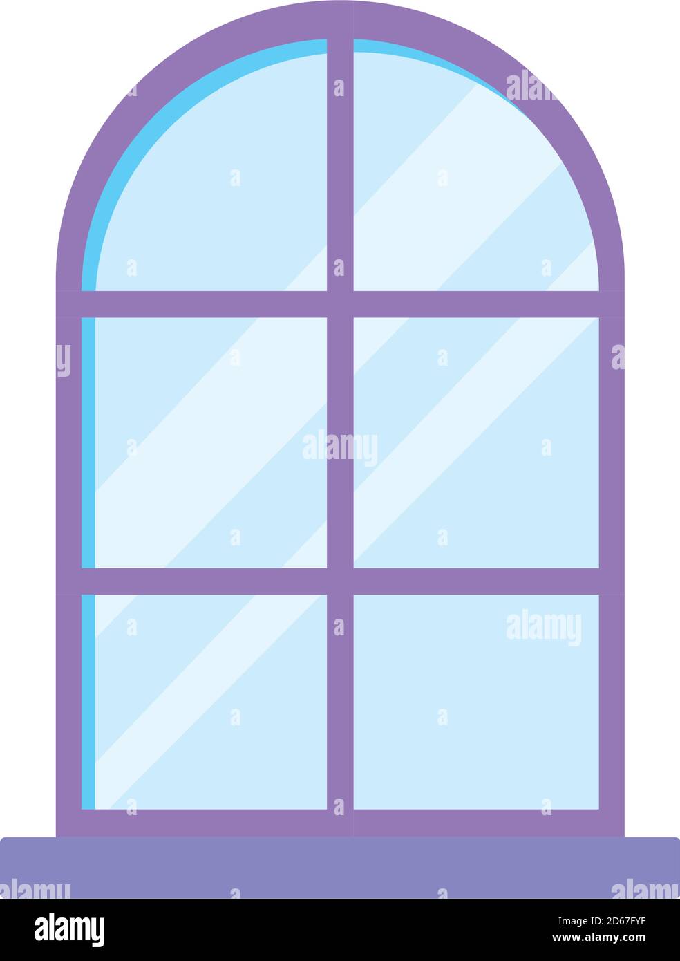 house window icon over white background, flat style, vector ...