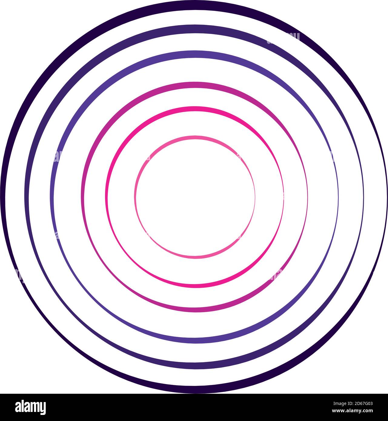 round lines gradient effect isolated white background vector ...