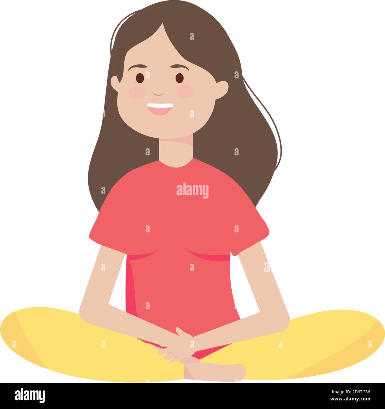Cartoon Pretty Girl Sitting High Resolution Stock Photography and ...