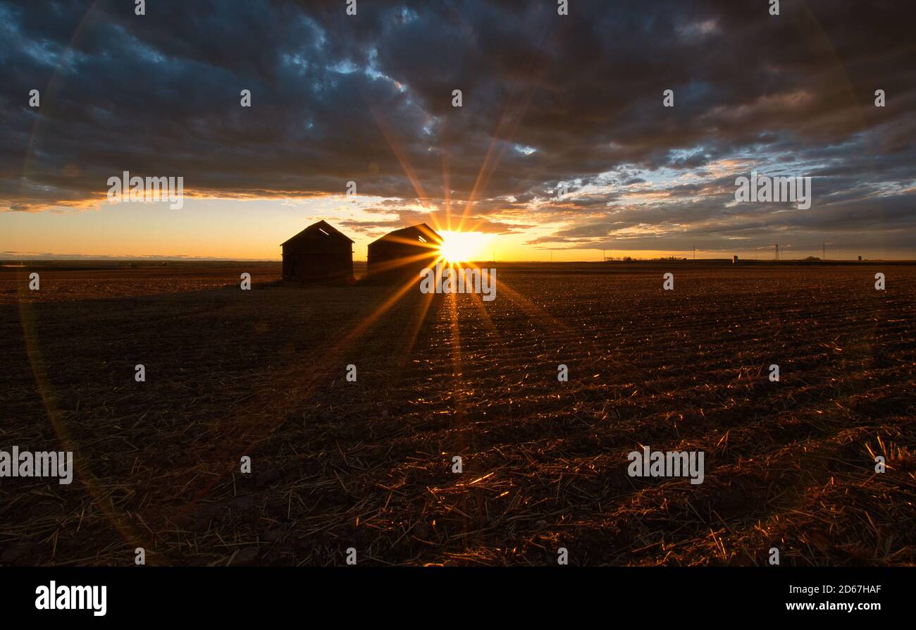 Beautiful Alberta Prairie Sunsets Stock Photo - Alamy