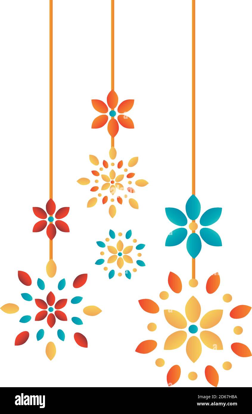 rangolis hanging icon over white background, flat style, vector ...