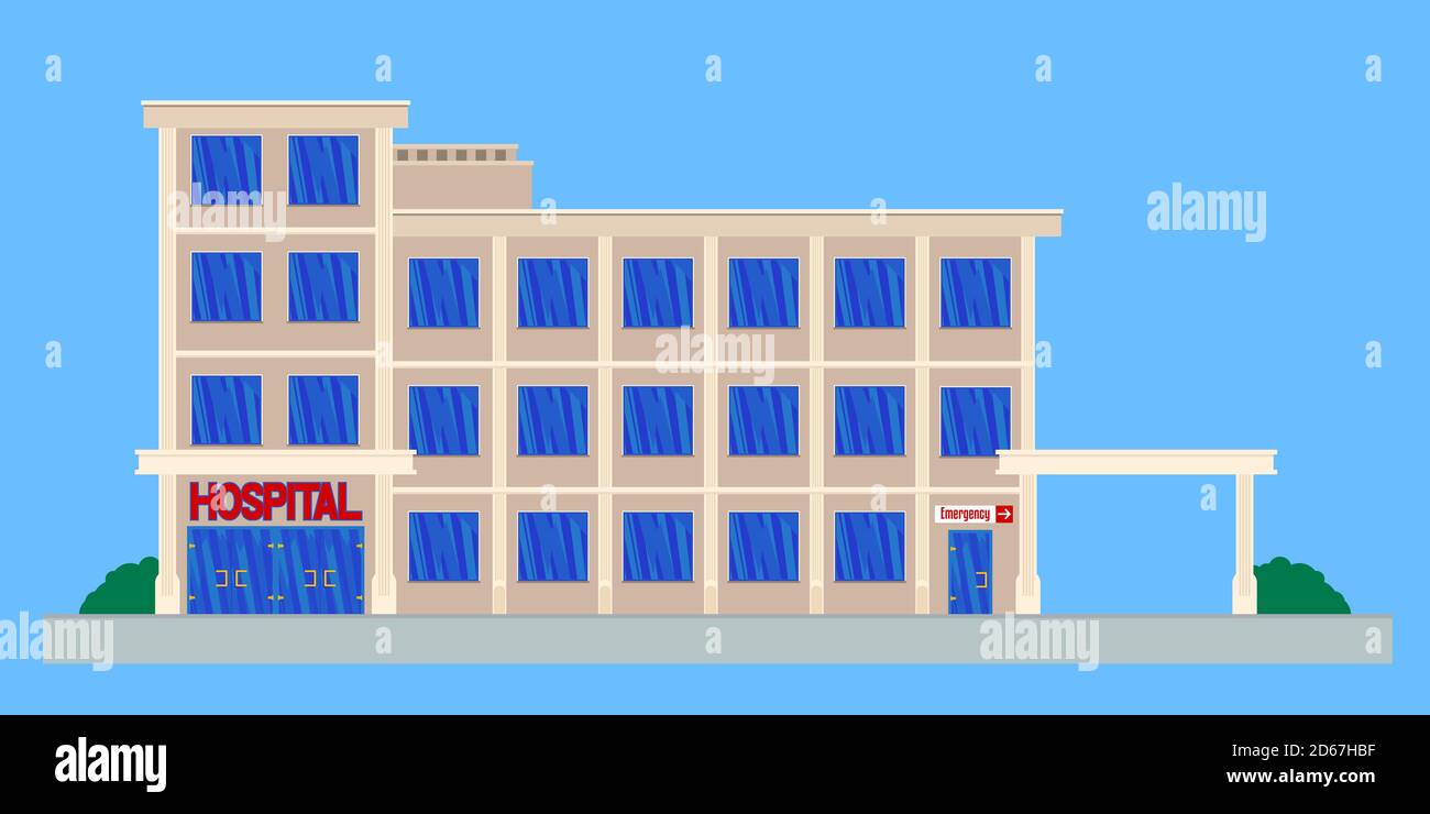 Brick clinic building Stock Vector Images - Alamy