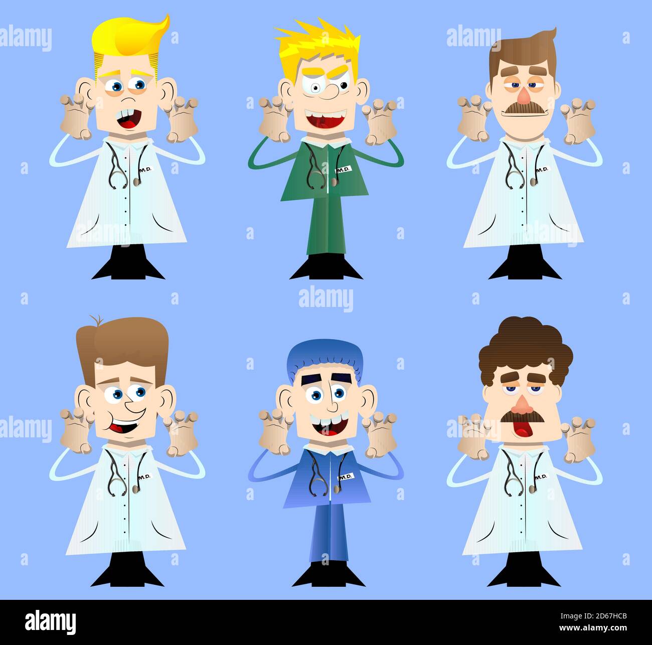 Funny Doctor Women Cartoon
