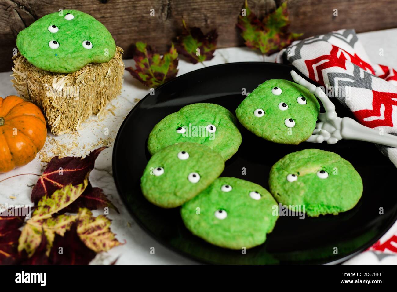 Green Monster blob sugar cookies Stock Photo - Alamy