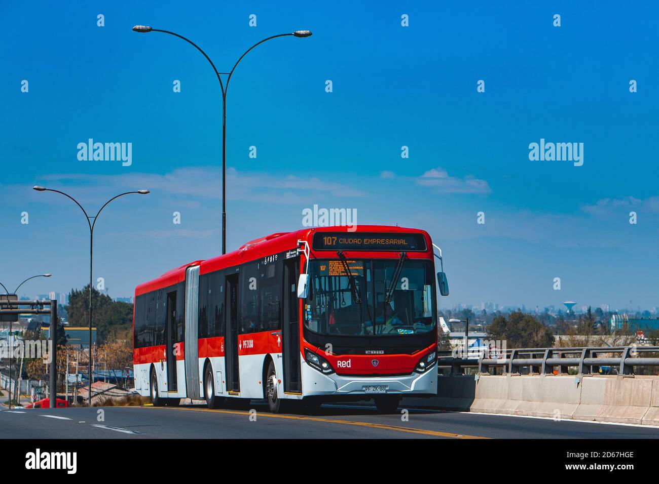 Santiago, Chile - September 2020: A Transantiago / Red Movilidad bus in ...
