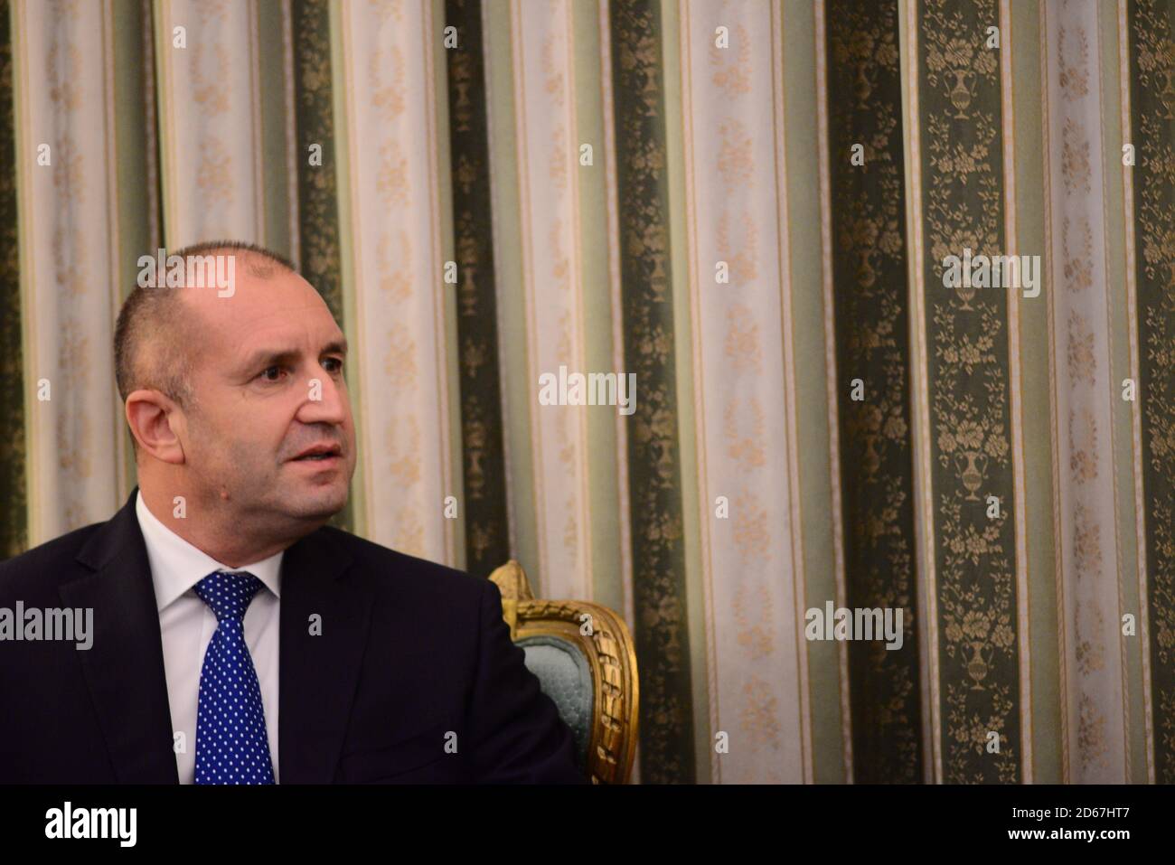 Athens, Greece. 14th Oct, 2020. President of Bulgaria Rumen Radev ...