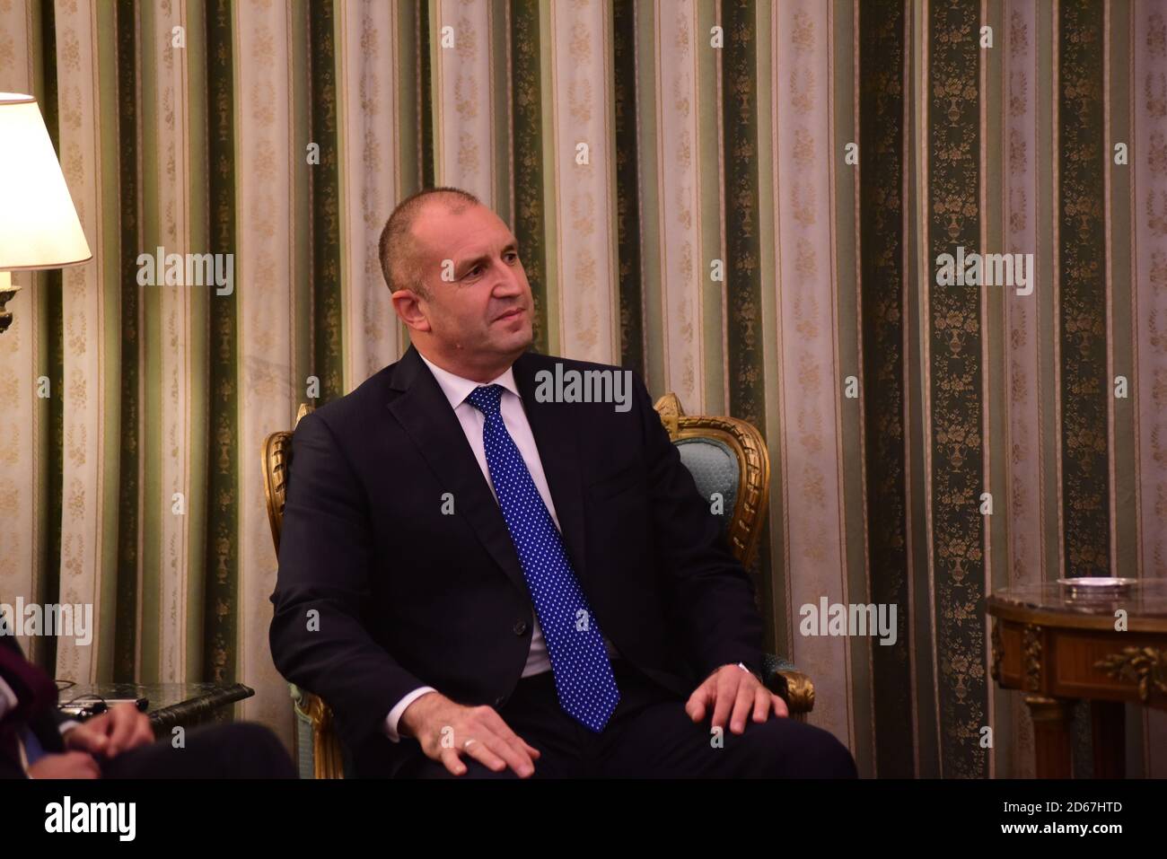 Athens, Greece. 14th Oct, 2020. President of Bulgaria Rumen Radev ...