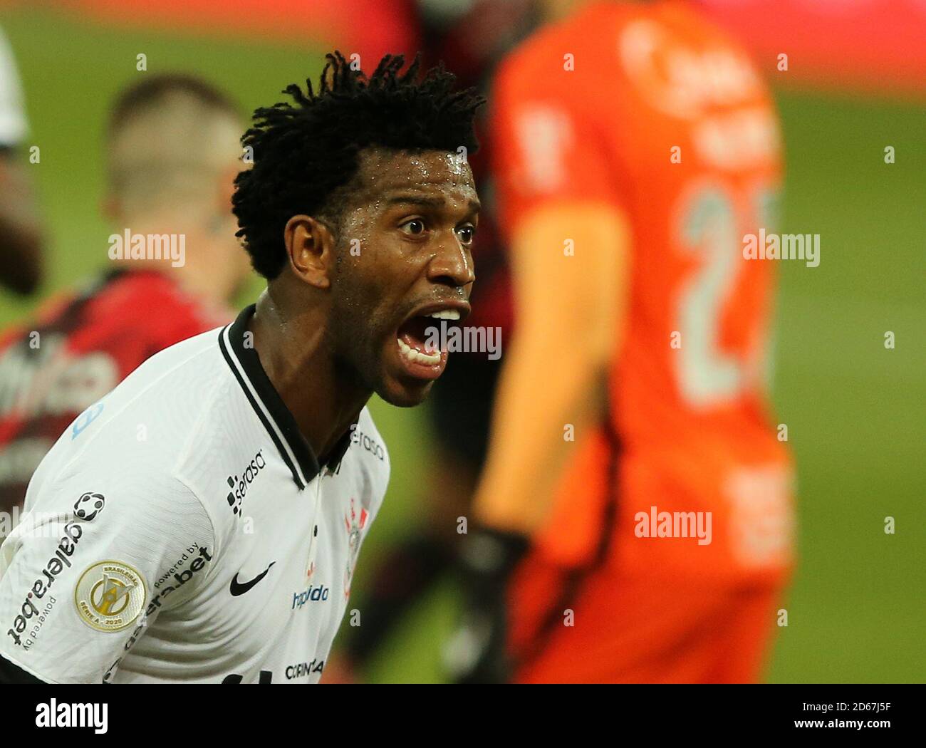 Curitiba, Brazil. 14th Oct, 2020. Gil do Corinthians during the game ...