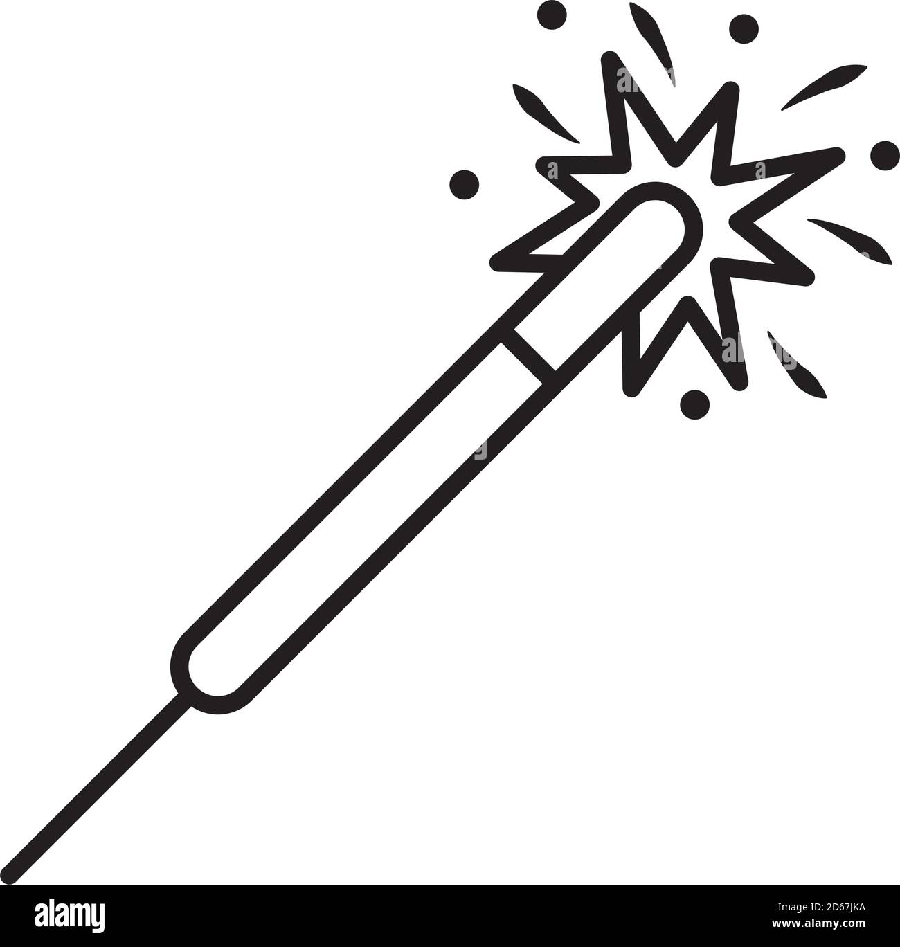 diwali firecracker icon over white background, line style, vector ...